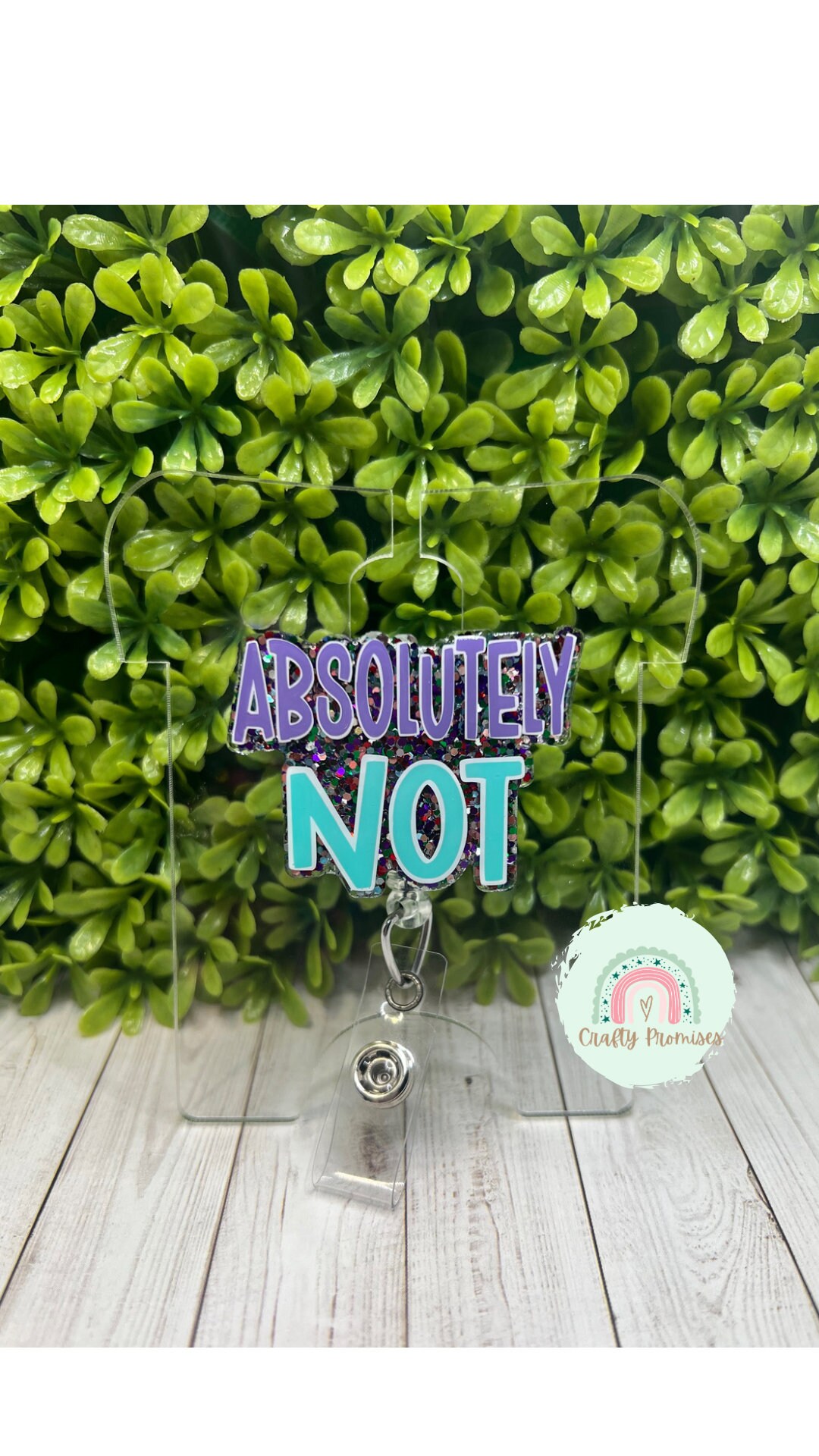 Absolutely Not Badge Reel Funny Nurse Badge Holder, Just Because Gift ...