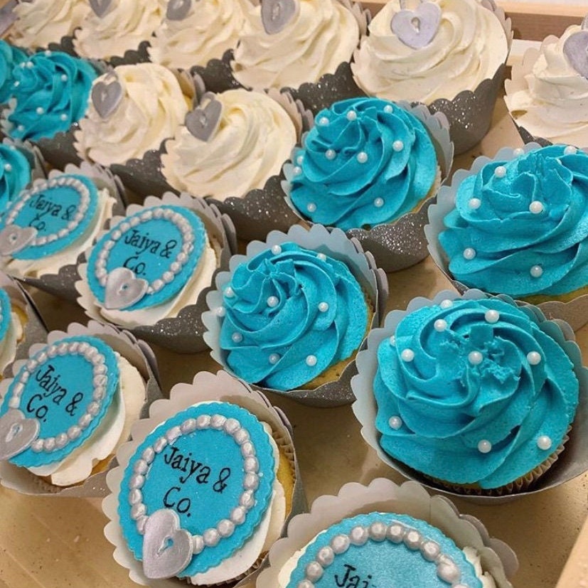 Tiffany & CO. Cupcake Toppers - Etsy