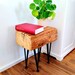 Bedside Table Console Stool Side Table Old Wood Beam Table Reclaimed ...