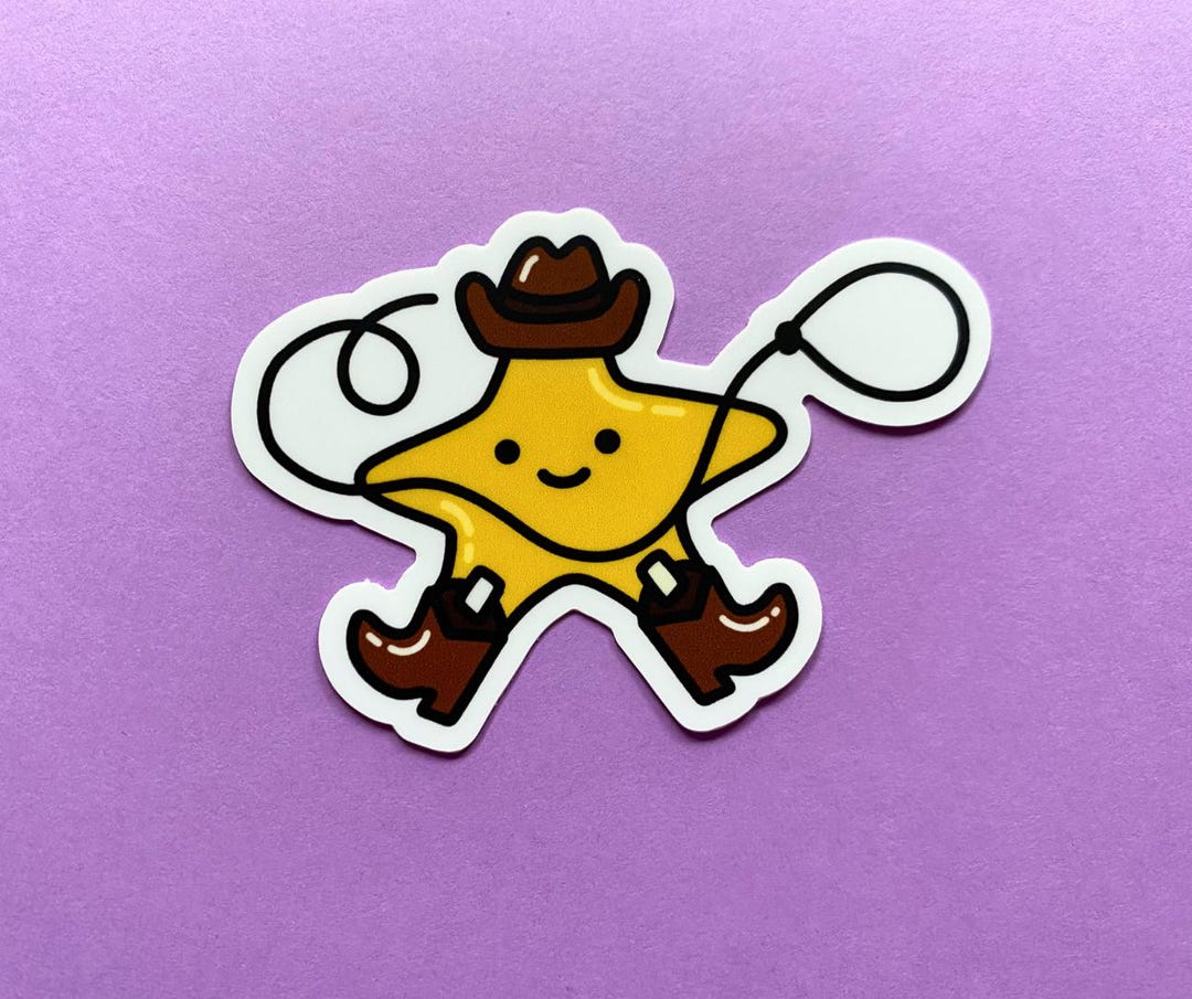 Cowboy Star Sticker | Waterproof Vinyl Decal - Etsy