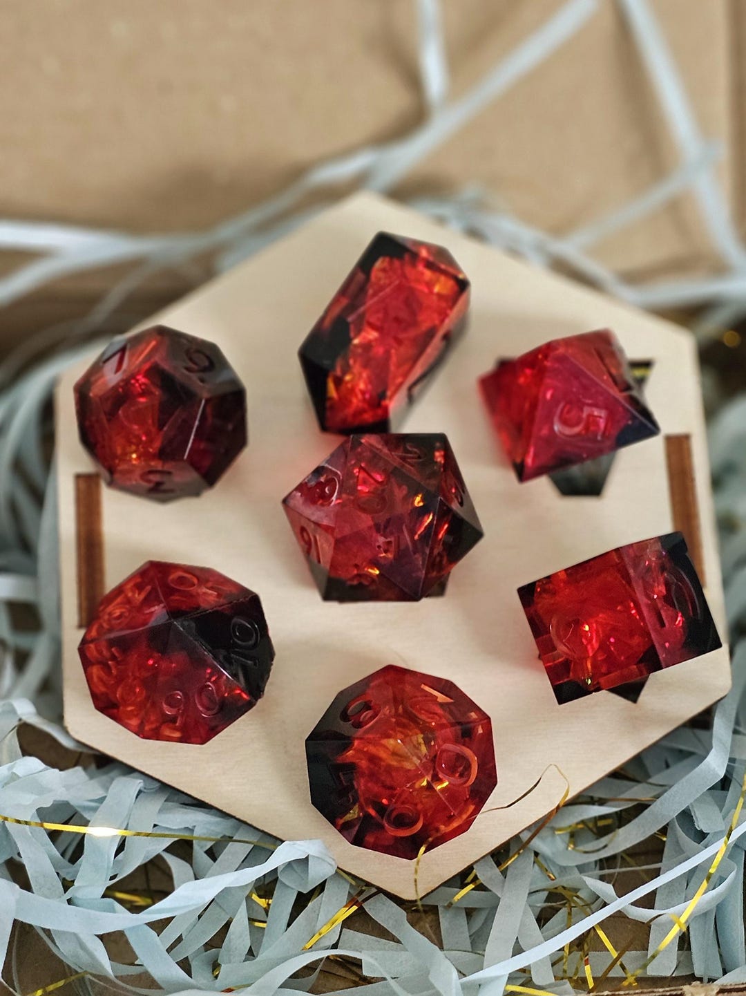 Tiefling/dragonborn 7 Piece Dnd Dice Set for Tabletop Games, Dungeons ...