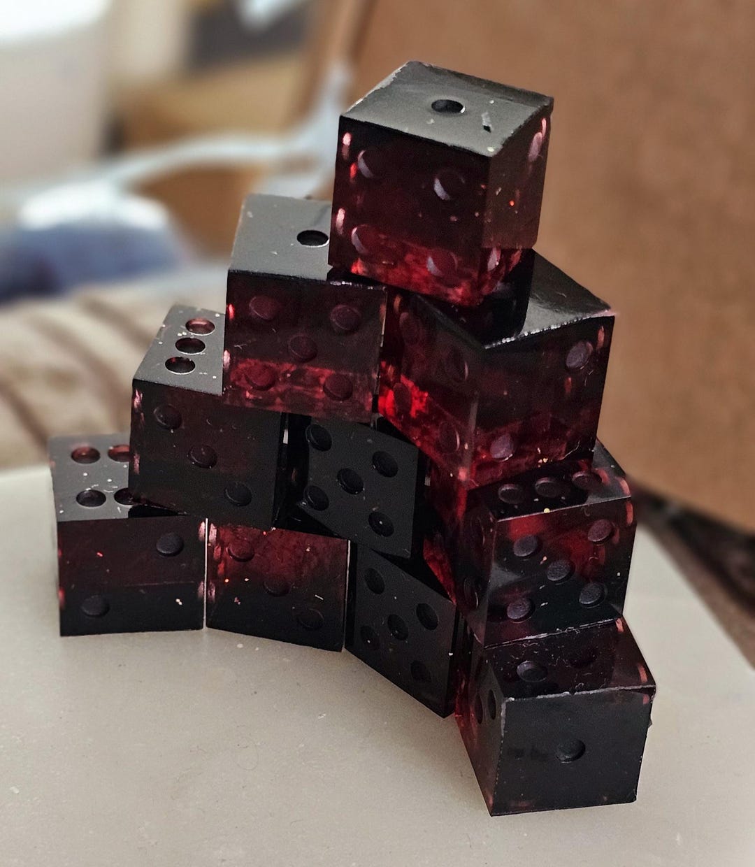 Blood Angels 10 Piece 6 Sided Dice Set for Warhammer, Tabletop Games ...