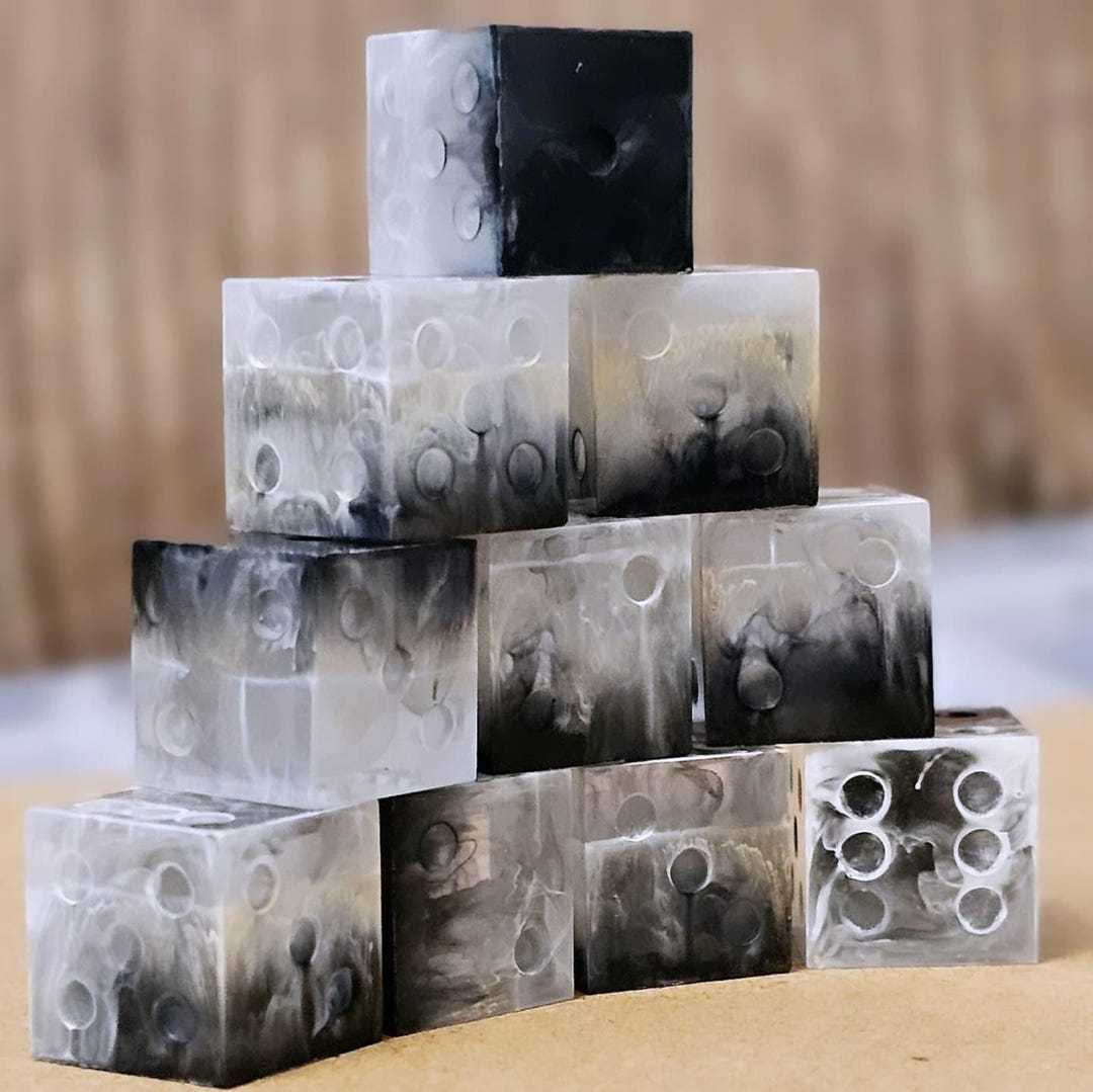 White Scars/white Templars 10 Piece Dice Set for Warhammer, Tabletop ...