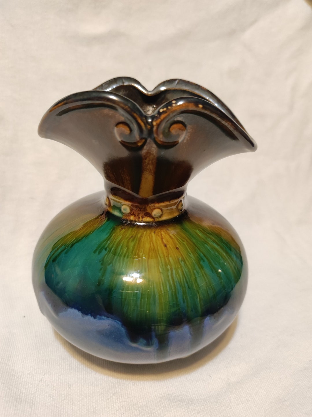 Vintage Ceramic Pottery Vase - Etsy