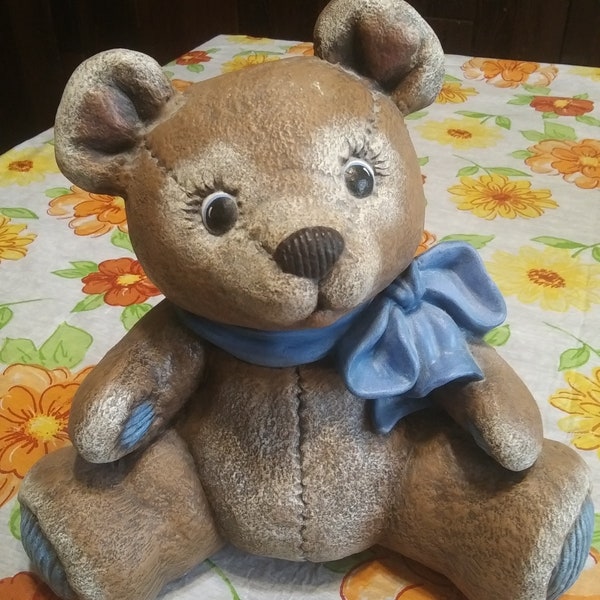 Ceramic Teddy Bear Piggy Bank - Etsy