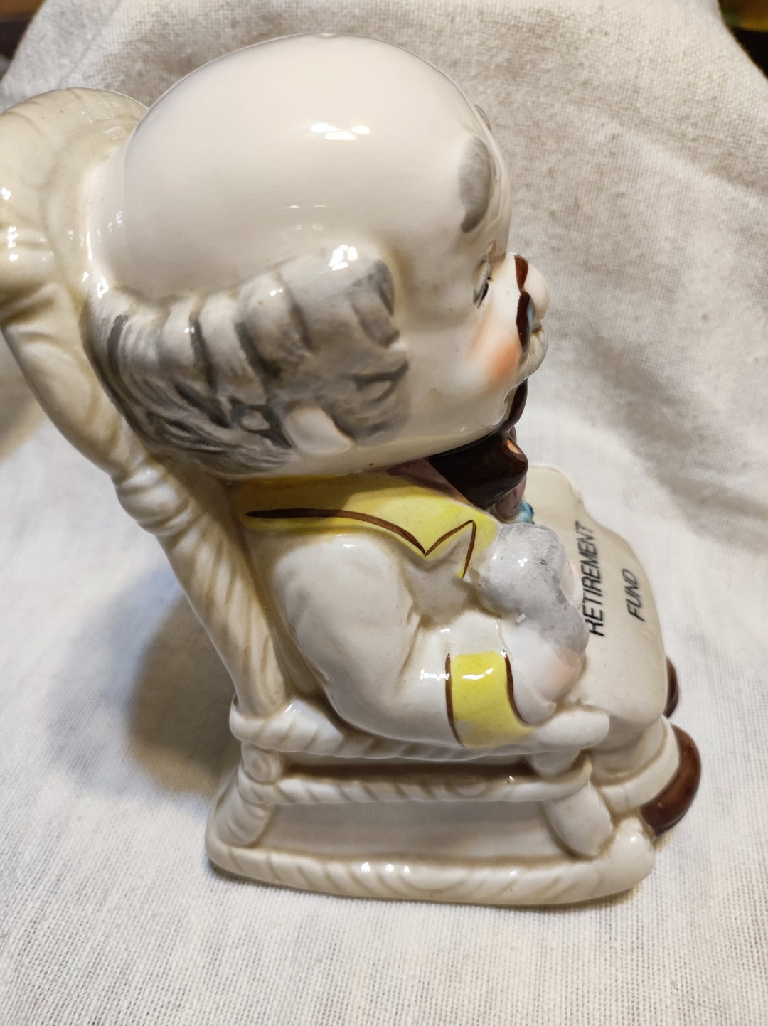 Vintage Lefton Coin Bank Old Man Retirement Fund Grandpa - Etsy