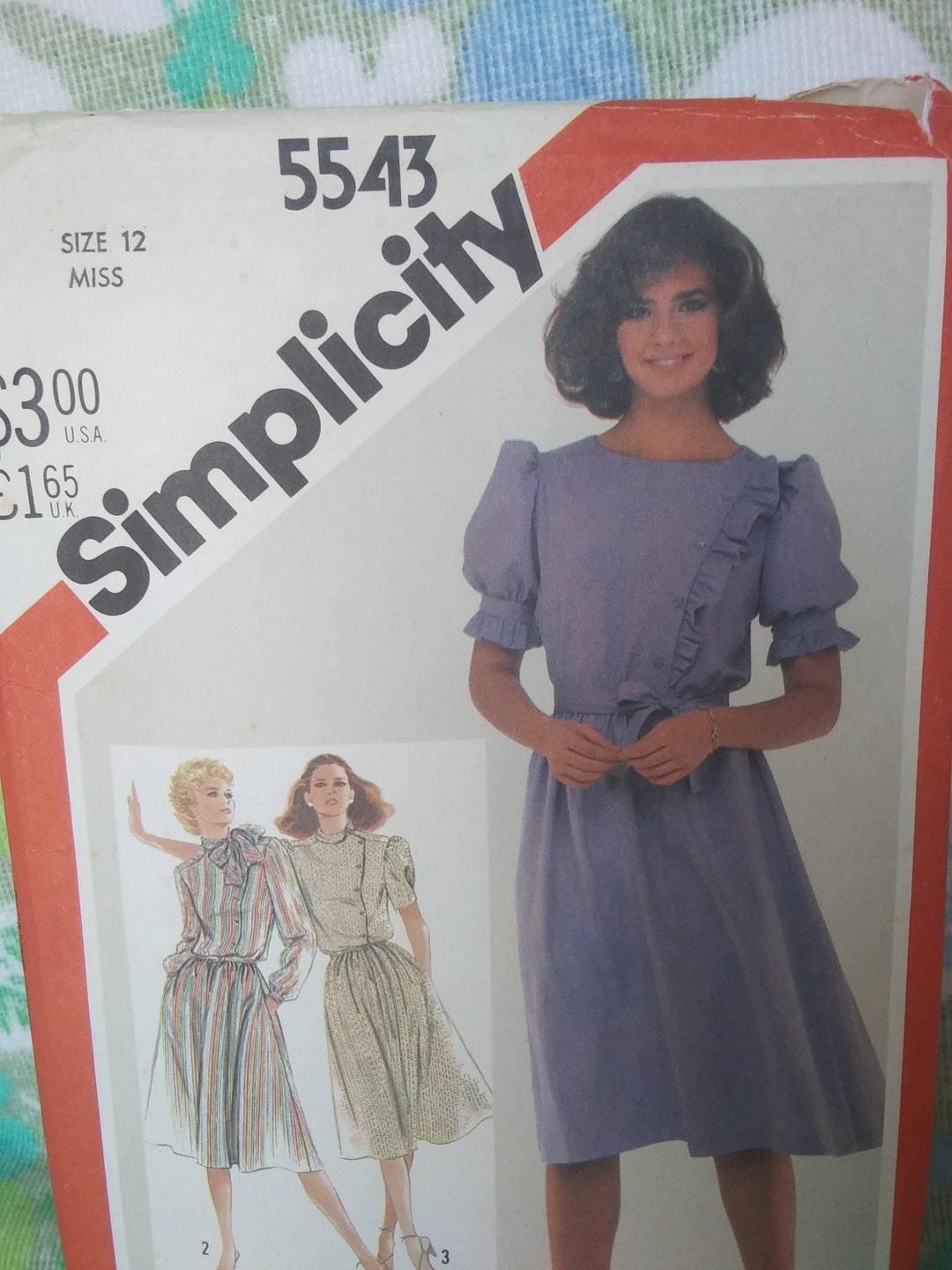 Vintage Simplicity 5543 Sewing Pattern Misses Pullover Asymmetrical ...
