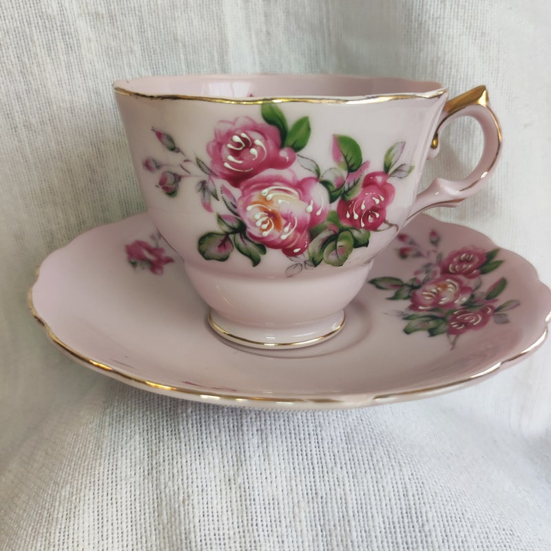 Pink Rose Tea Cup - Etsy