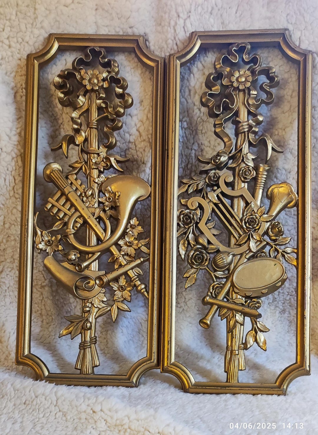 HOMCO Wall Decor Plaques Musical Theme Set of Two - Etsy