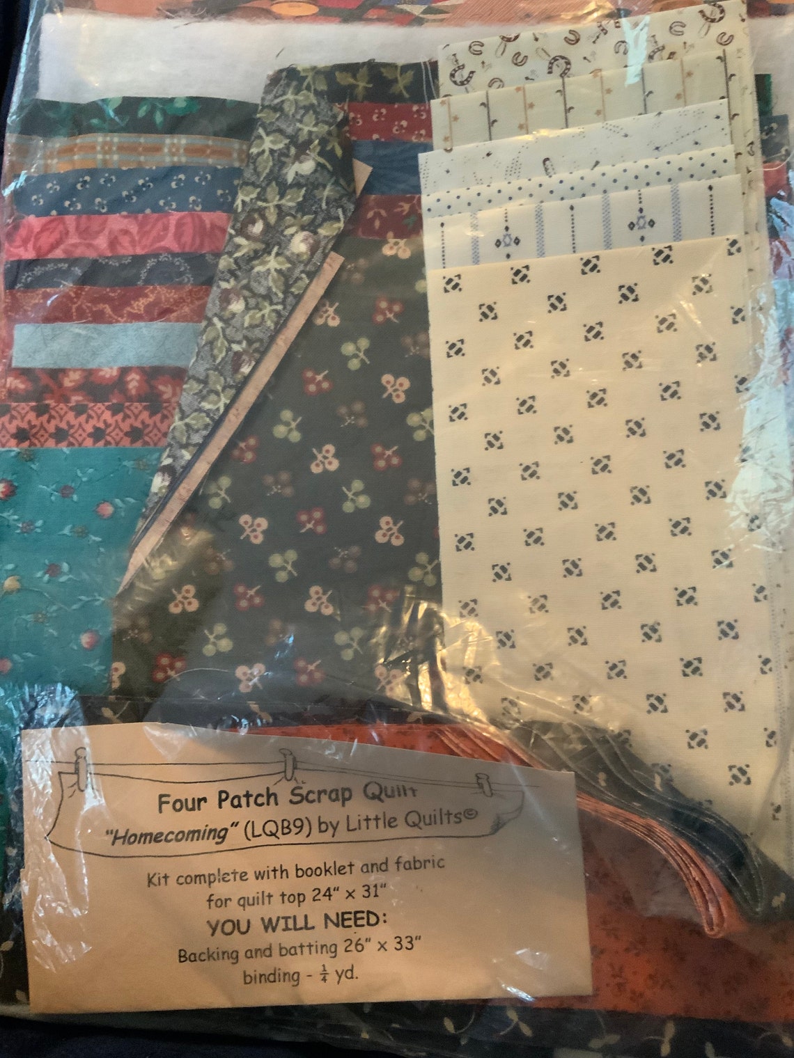 Little Quilts homecoming Triangle Scrap Quilt Kit Complete Kit and ...