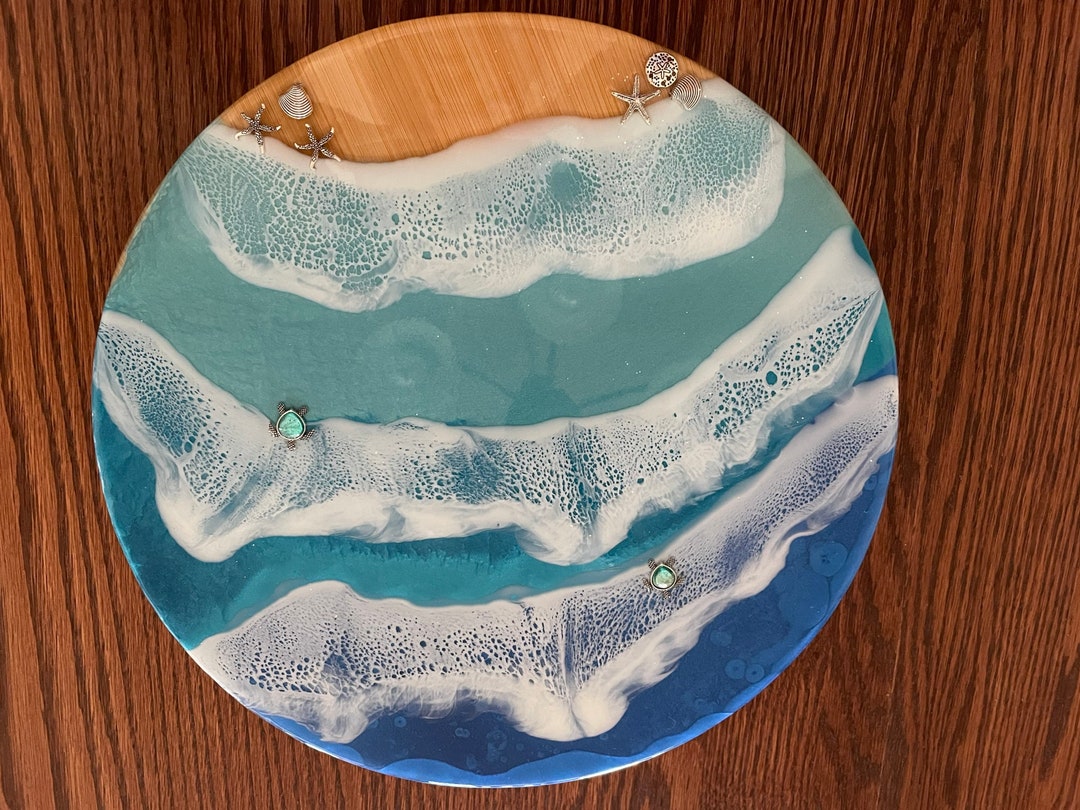 Custom Made Lazy Susan Single Tier Ocean Themed - Etsy