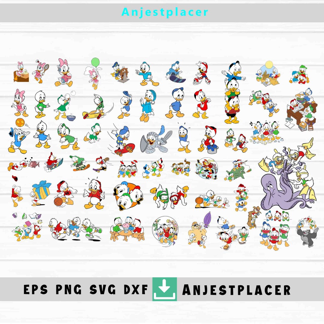 Duck Svg, Cartoon Svg, Cricut File, Clipart, Svg, Png, Eps, Dxf - Etsy