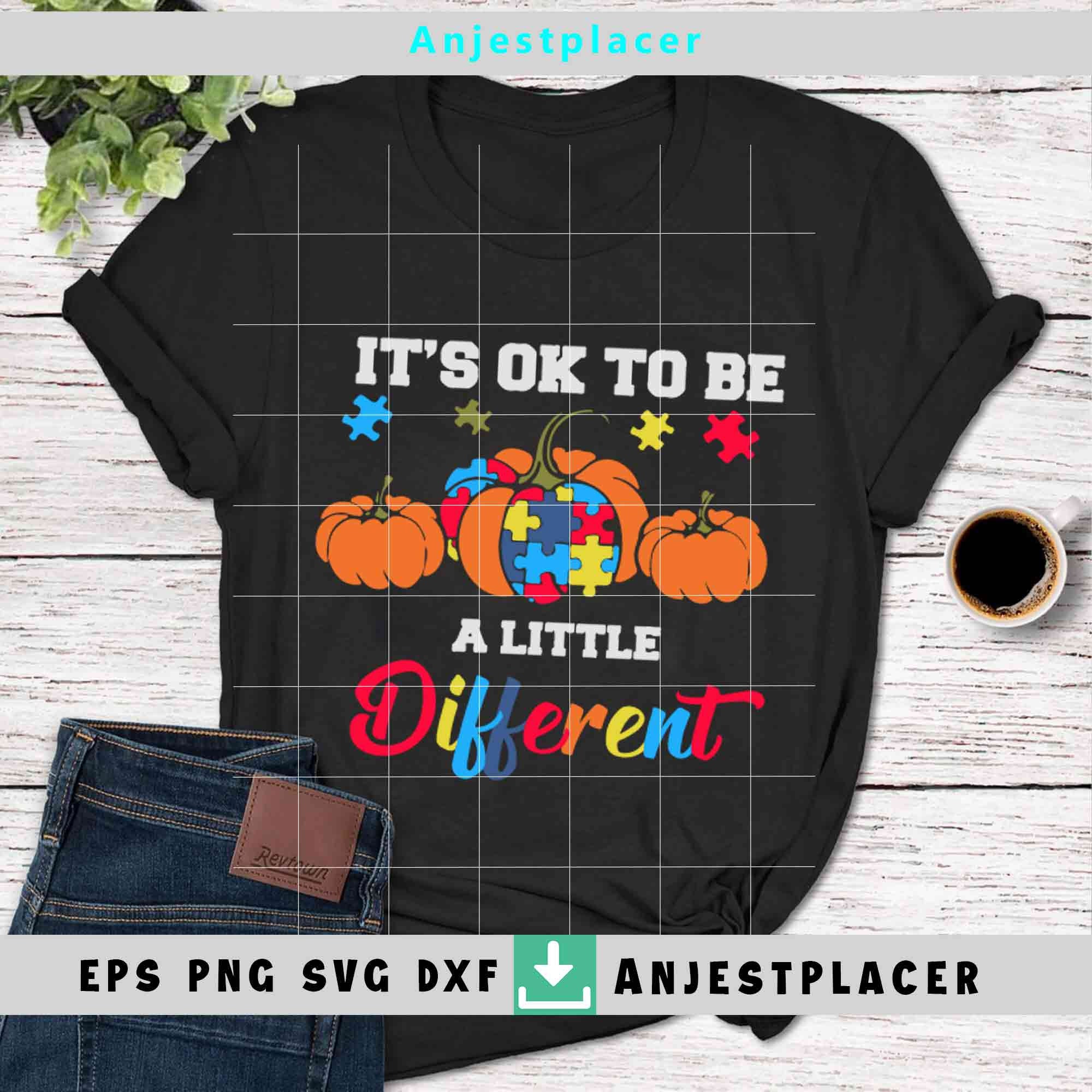 It's ok to be a little different svg Autism Svg Pumpkin | Etsy