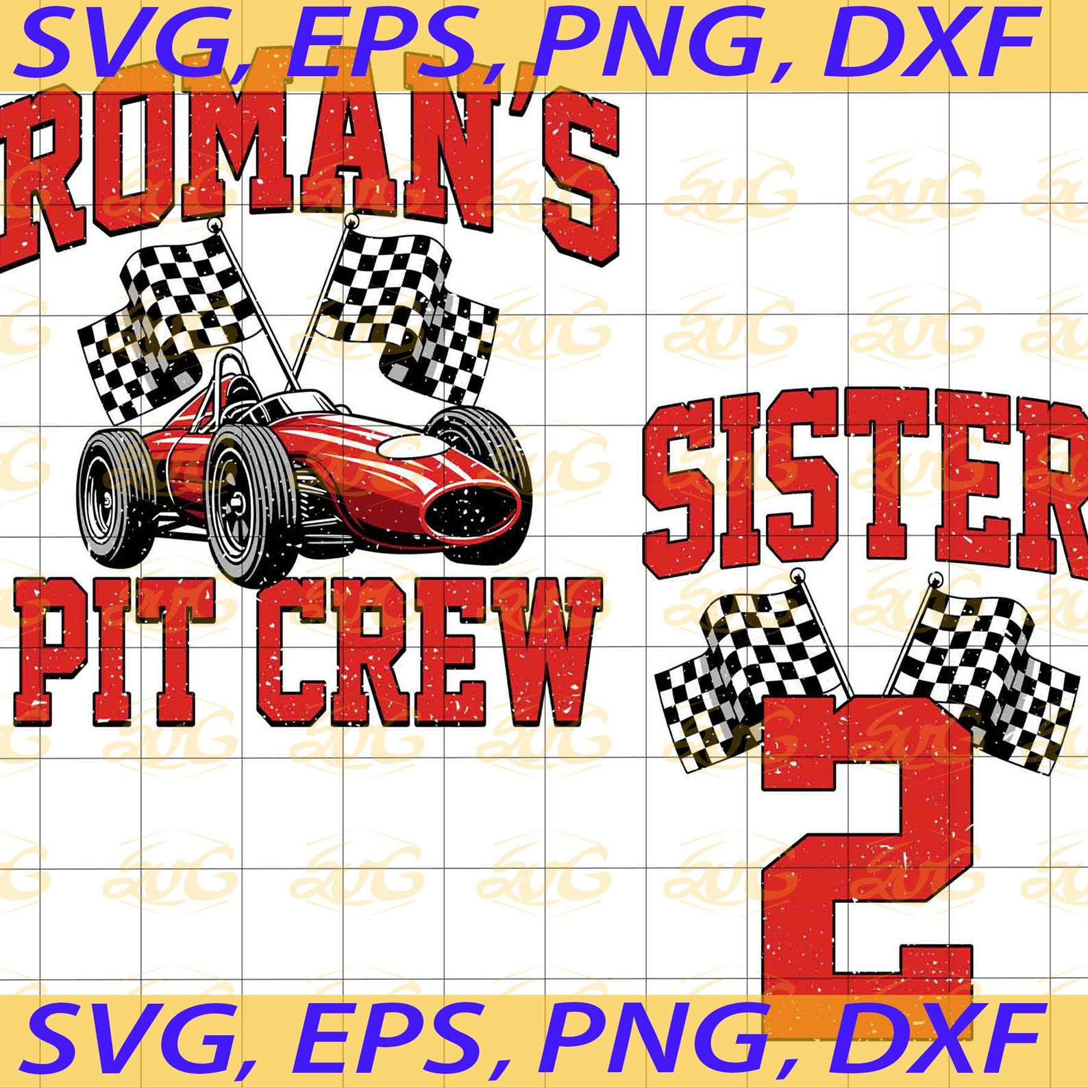 Custom Pit Crew Svg, Roman's Pit Crew Svg, Family Crew Svg, Cartoon Svg ...