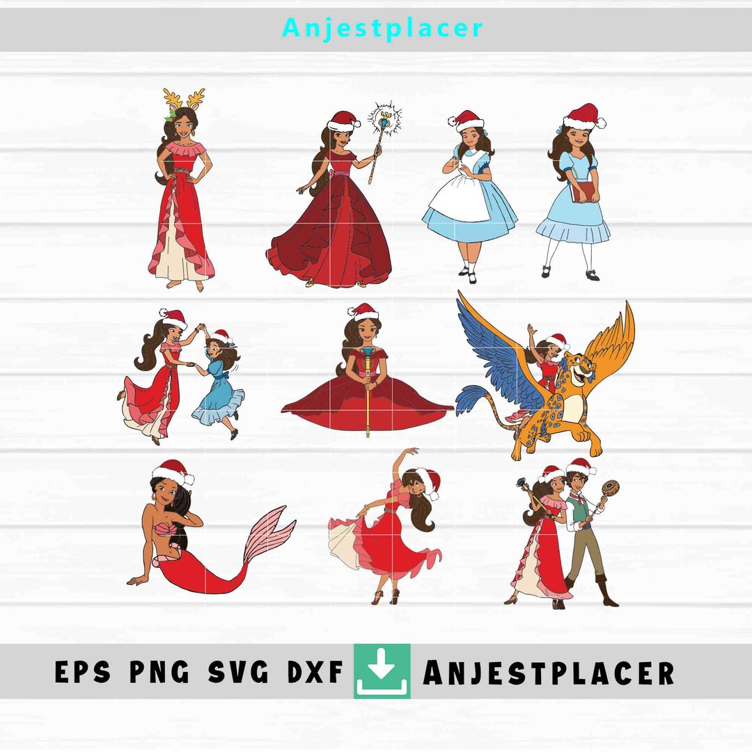 Princess Svg, Bundle, Cartoon Svg, Christmas Svg, Gift Svg, Cricut File ...