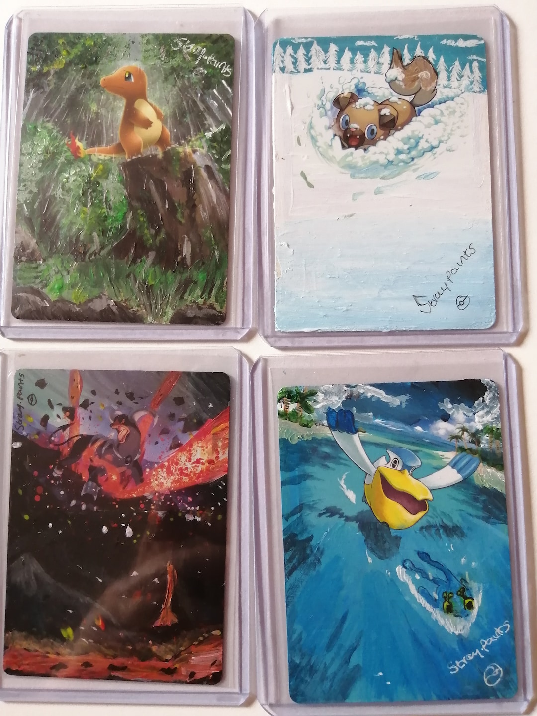 Commission Custom Pokemon Card Art Painting Alter Extended Hand Painted ...