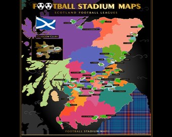 Scratch Map Football Stadiums | Etsy