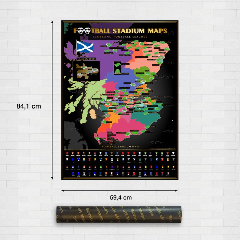 Scottish Football Stadium Scratch Map: 2025/26 Season Poster - Etsy UK
