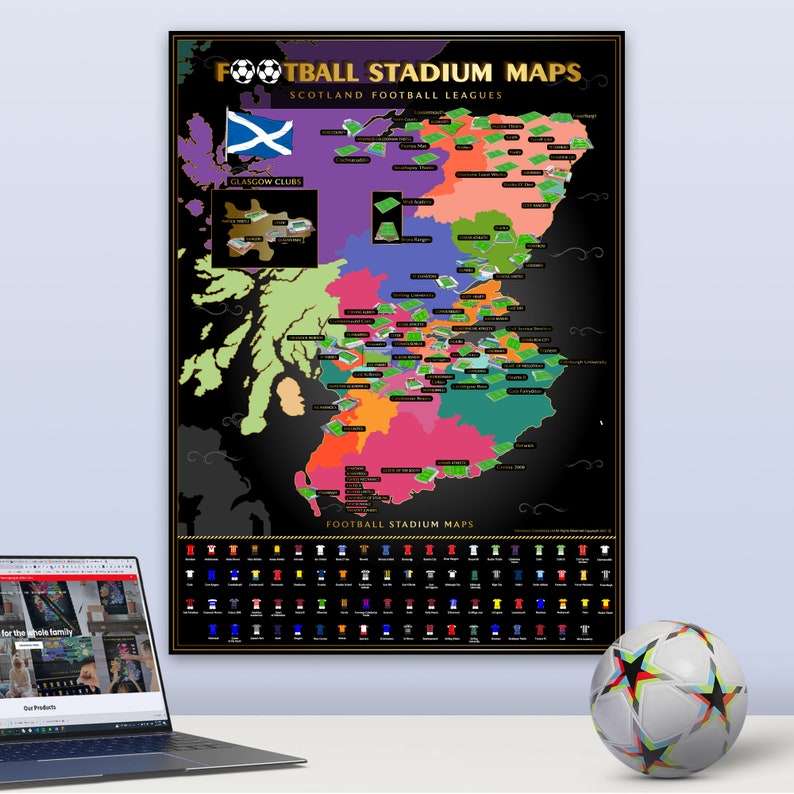 Scottish Football Stadium Scratch Map: 2025/26 Season Poster - Etsy Canada