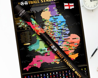 Scratch Map Football Stadiums - Etsy UK
