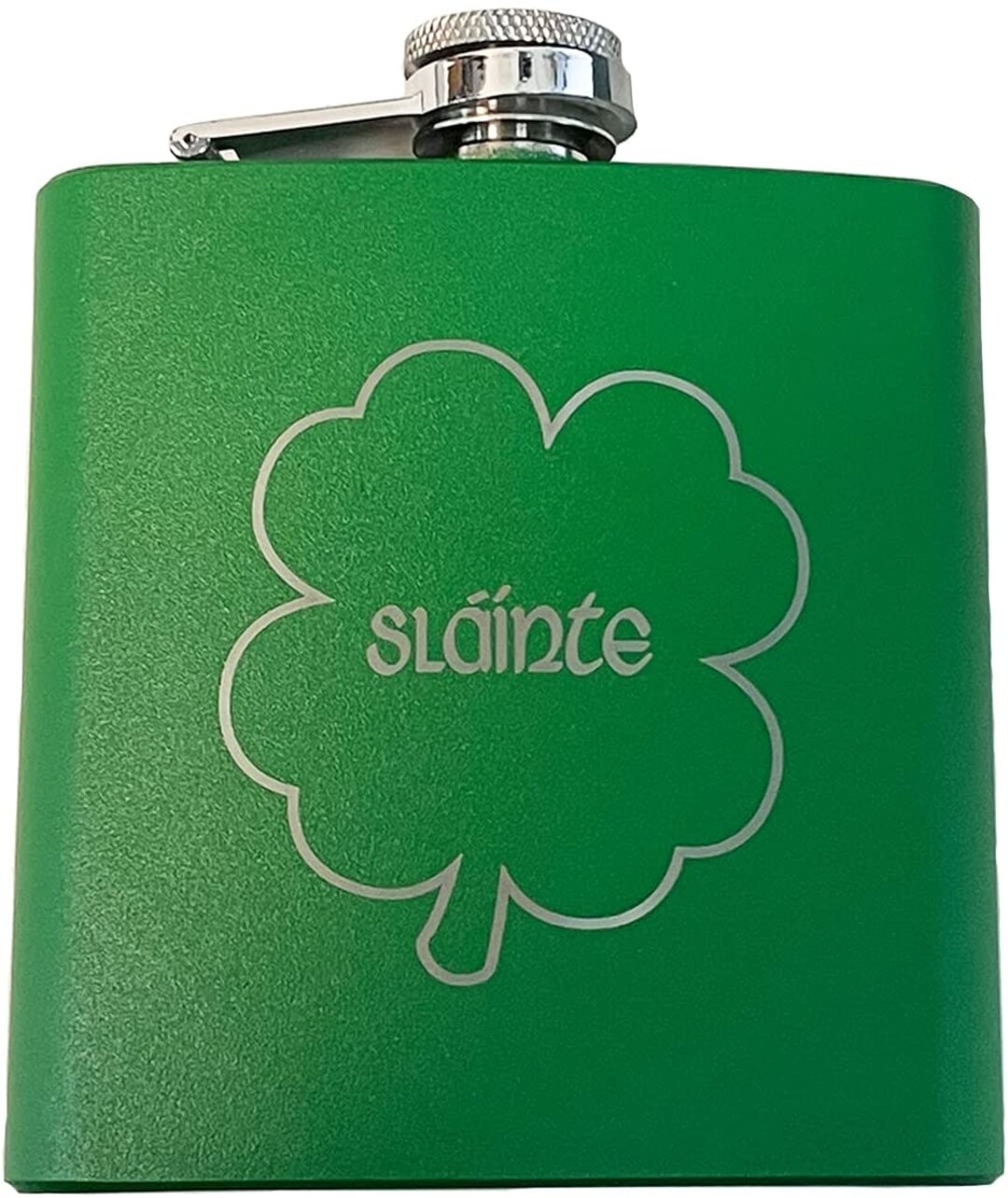 Sláinte Shamrock Laser Engraved 6 Oz. Stainless Steel Flask green - Etsy