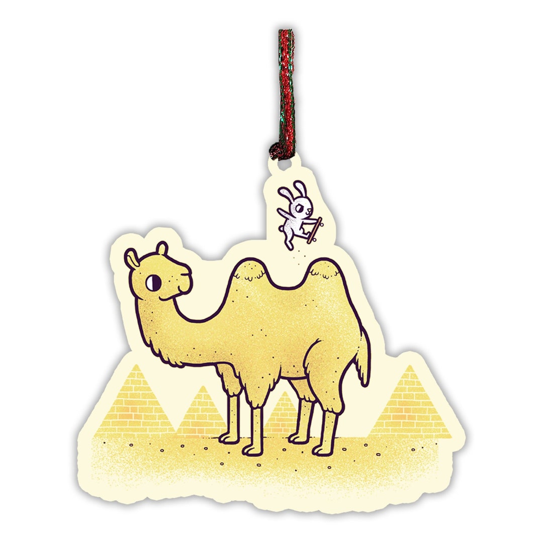 Randy Otter Desert Air Funny Bunny Rabbit Skateboard Jumping Over Camel ...