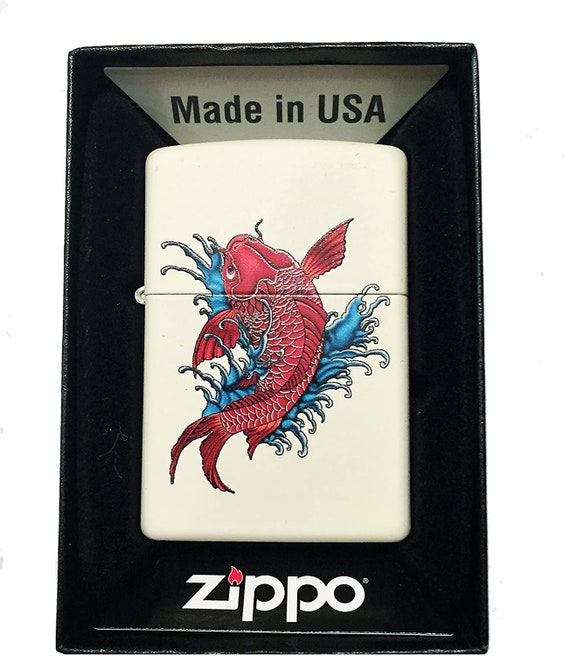 Zippo Custom Lighter Japanese Koi Fish Swimming Regular | Etsy