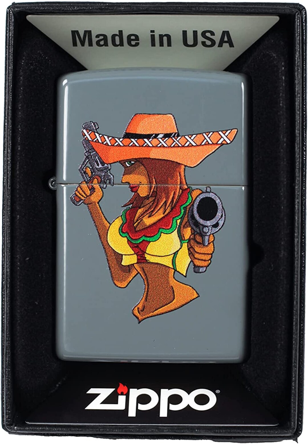 Sombrero Babe Regular Flat Grey Custom Zippo Lighter - Etsy