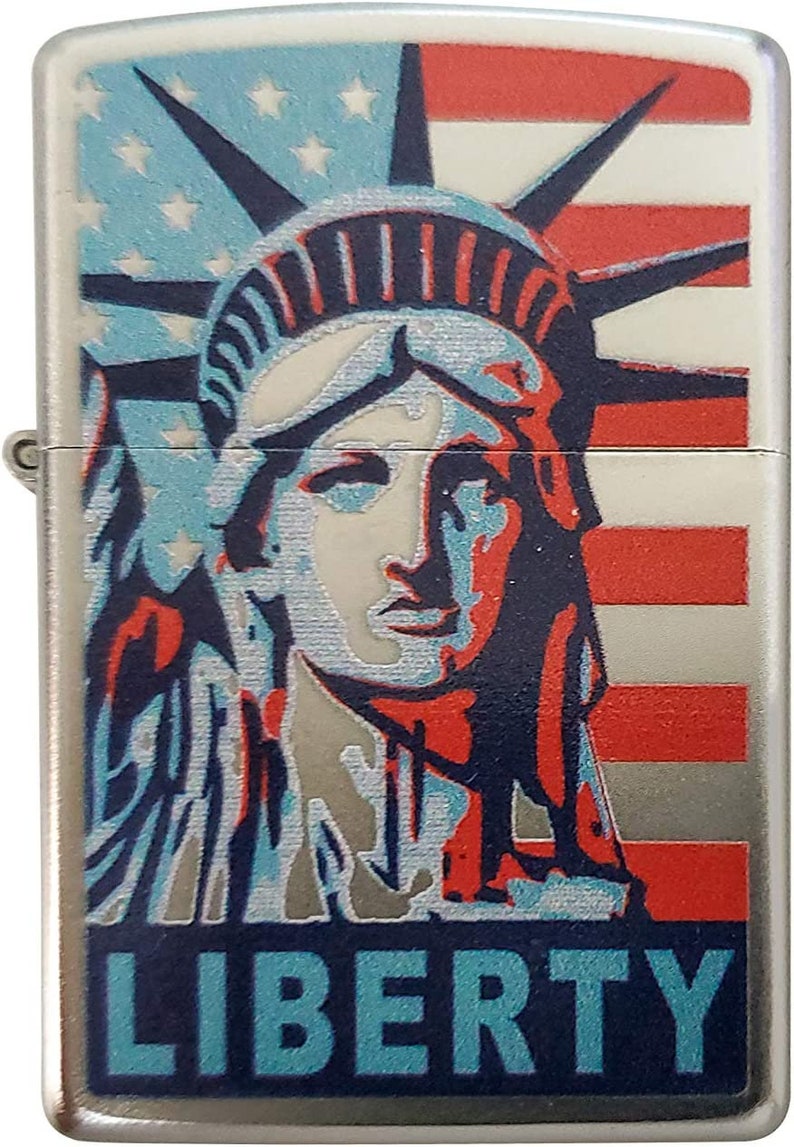 Red White and Blue Statue of Liberty Regular Satin Chrome - Etsy