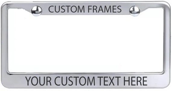 Custom License Plate Frame Laser Engraved Stainless Steel | Etsy