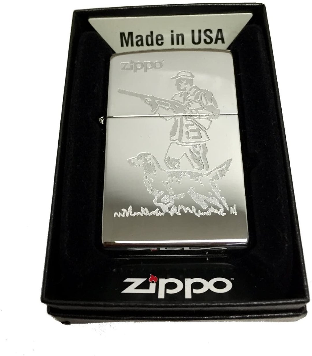 Zippo Custom Lighter Hunter and Dog Laser Engraving With Name Logo ...