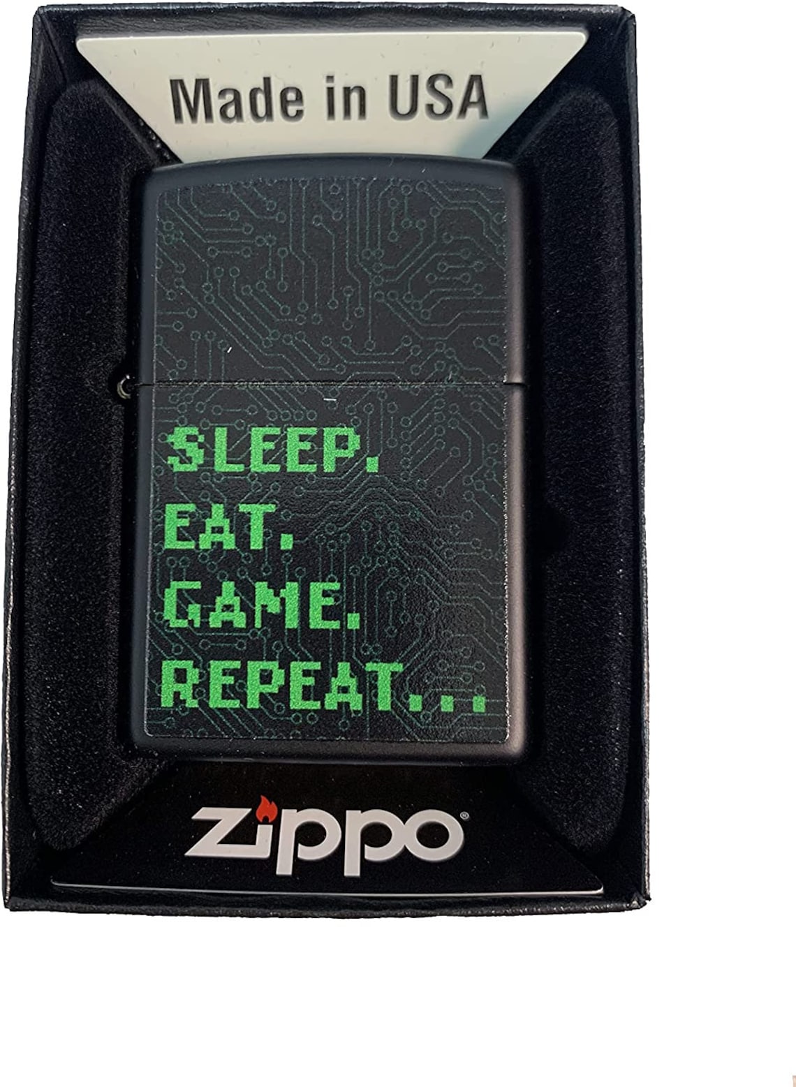 Zippo Custom Lighter Sleep Eat Game Repeat...gamer Gaming - Etsy