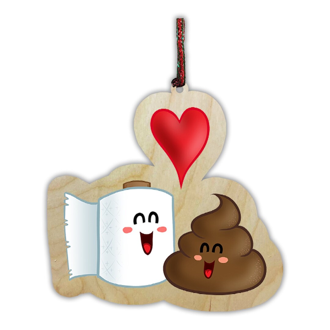 Best Friends Funny Toilet Paper & Poop in Love W/heart 3d Color Printed ...