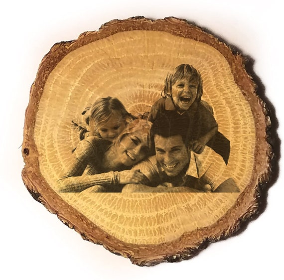 Customized 3D Laser Engraved Personalized Wooden Rustic Log | Etsy