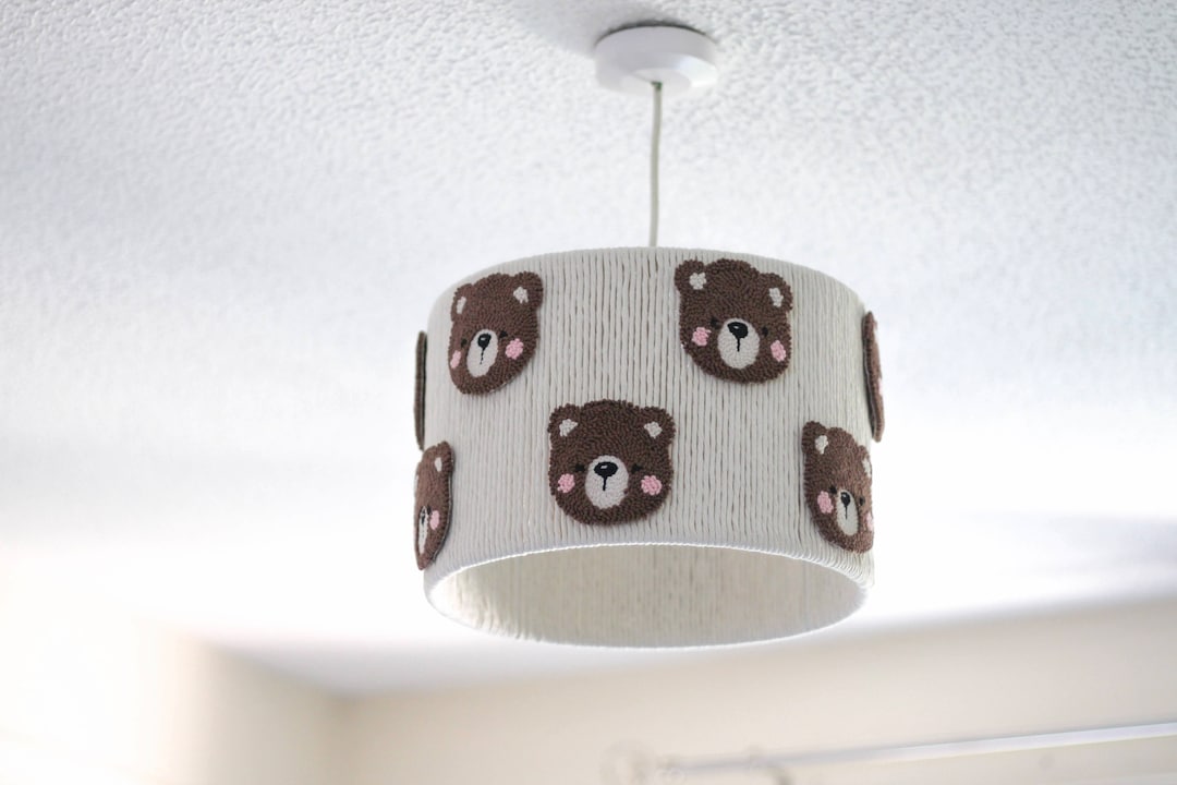 LAMPSHADE, Bear Lampshade, Nursery Ceiling Lampshade, Kids Room ...
