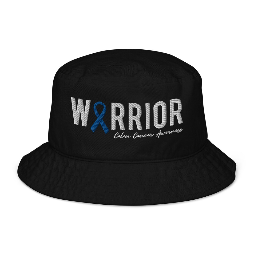 Colon Cancer Awareness Bucket Hat: Blue Ribbon Support - Etsy