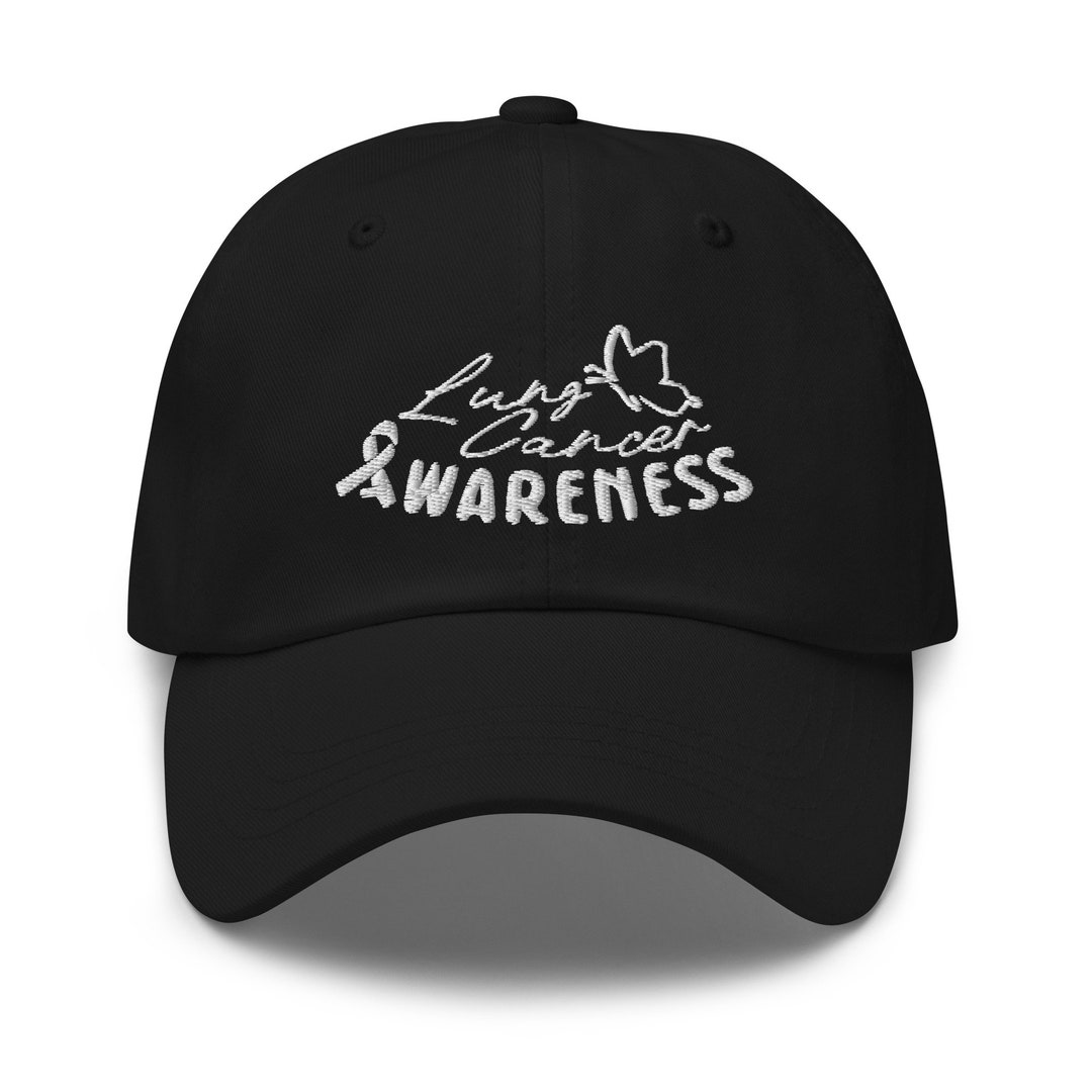 Lung Cancer Awareness Dad Hat: Embroidered Cotton Twill Cap - Etsy