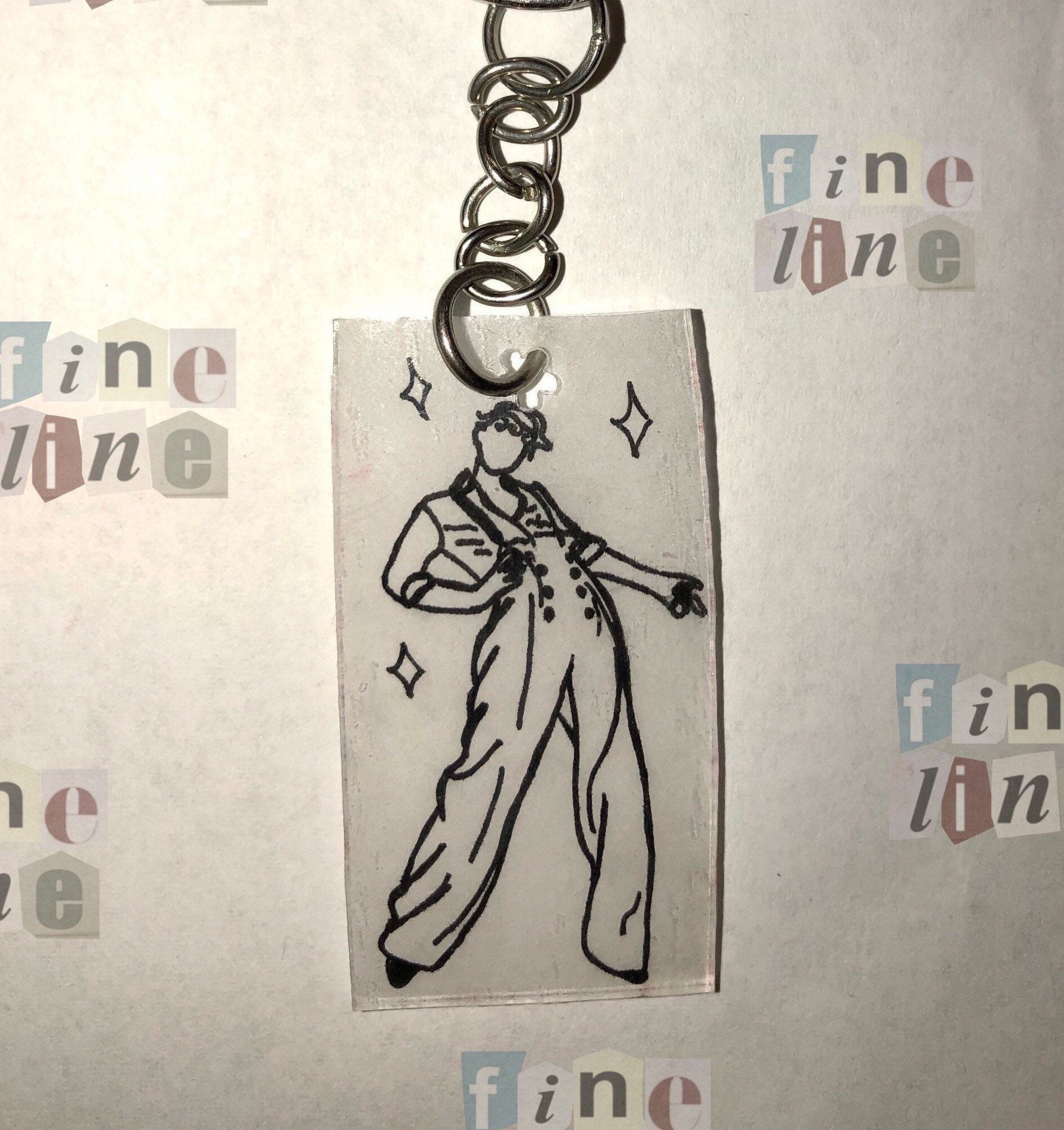 Harry Styles Keychain Fine Line Cute Accessory Fan Gift - Etsy Canada