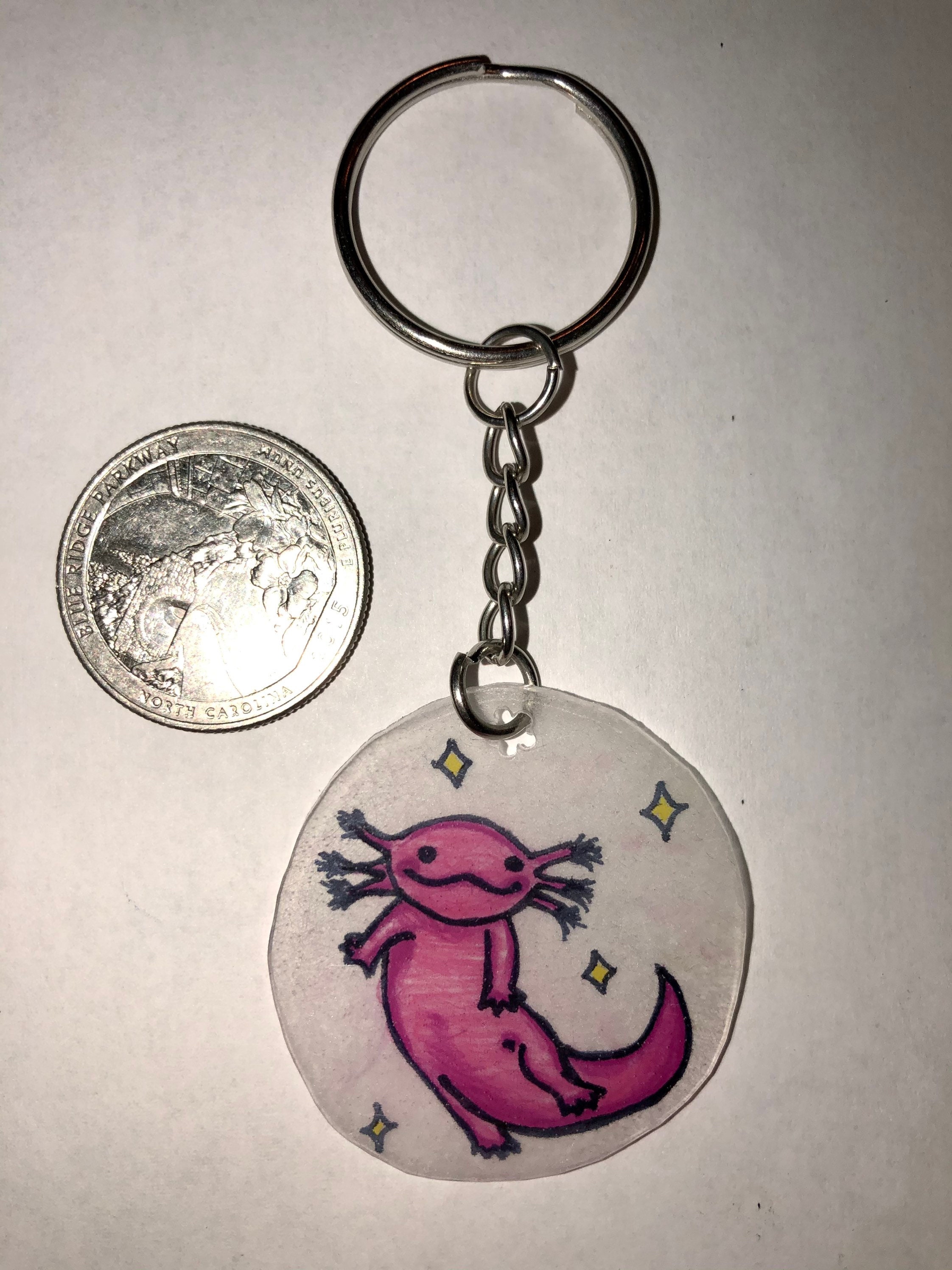 Sweet Axolotl Keychain Cute Accessory Gift - Etsy