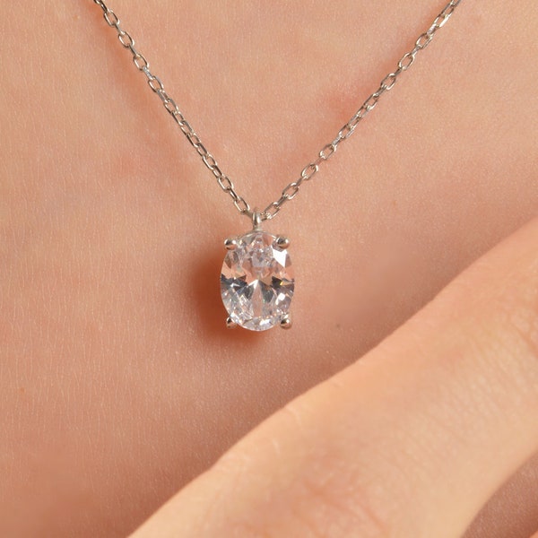 Solitaire Necklace - Etsy