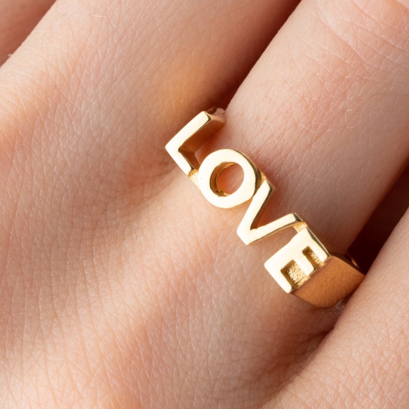 Silver Love Ring - Etsy