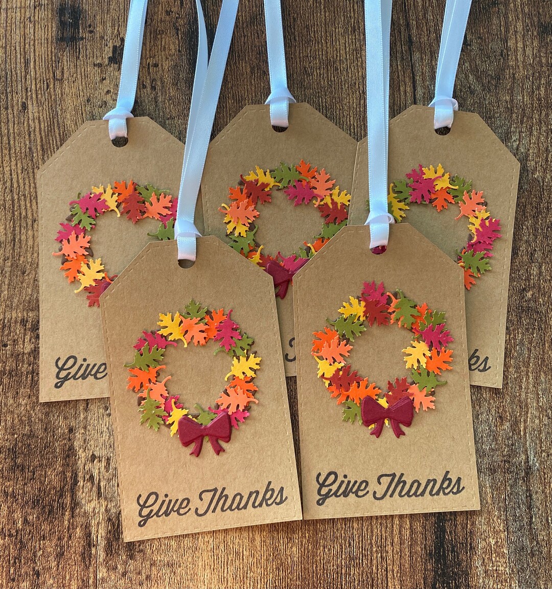 Fall Gift Tags, Thanksgiving Gift Tags, Fall Leaves Favor Tags, Autumn ...