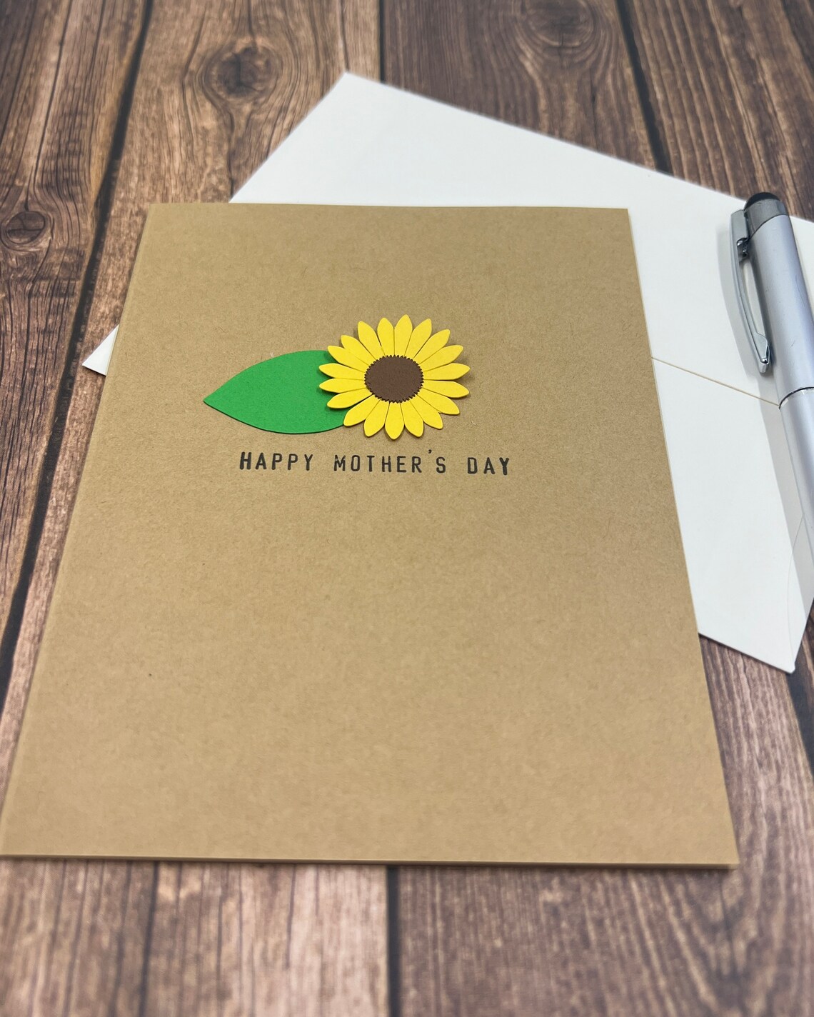 Handmade Sunflower Mother's Day Card: Paper Cut Flower - Etsy