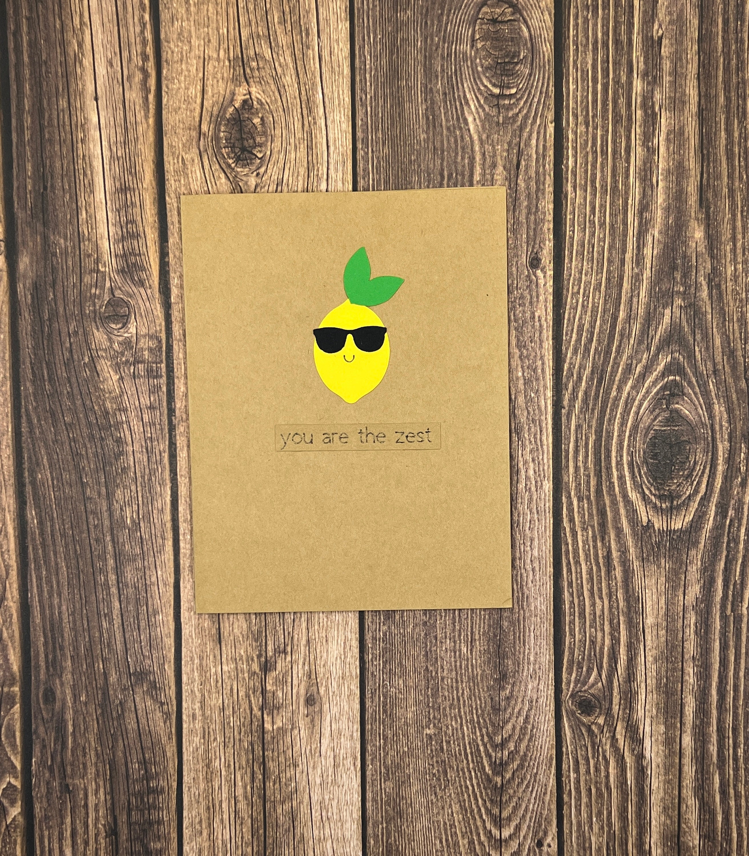 You Are the Zest, Lemon Thank You Card, Fruit Thank You Card, Summer ...