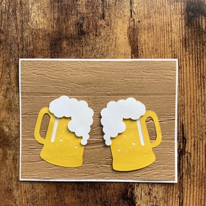 Cheers Beer Mug Card Friends Beer Card Father's Day Beer | Etsy