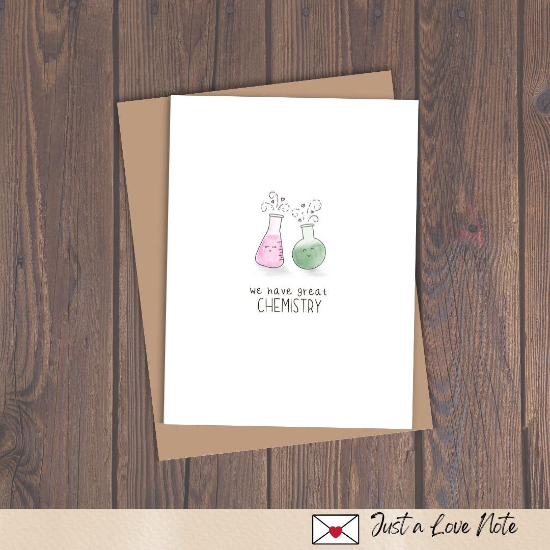 We Have Great Chemistry Card, Chemist Anniversary Card, Funny Valentine ...