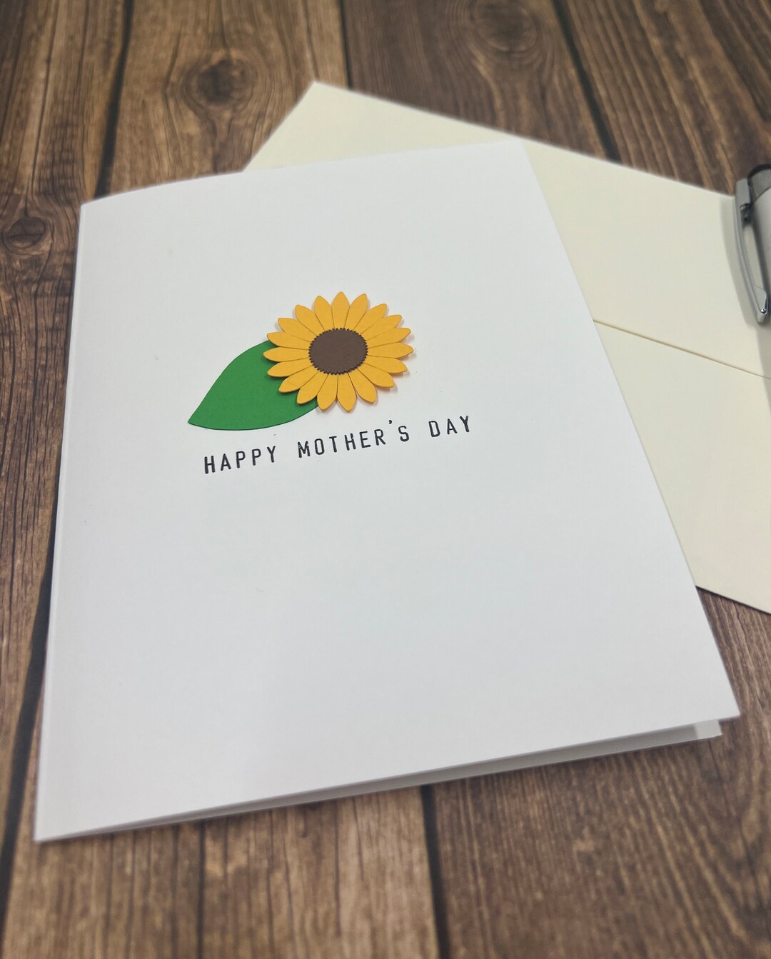 Handmade Sunflower Mother's Day Card: Paper Cut Flower - Etsy