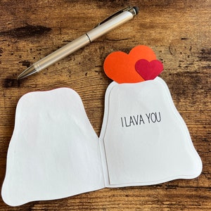 I Lava You Handmade Card: Funny Volcano Anniversary Card - Etsy