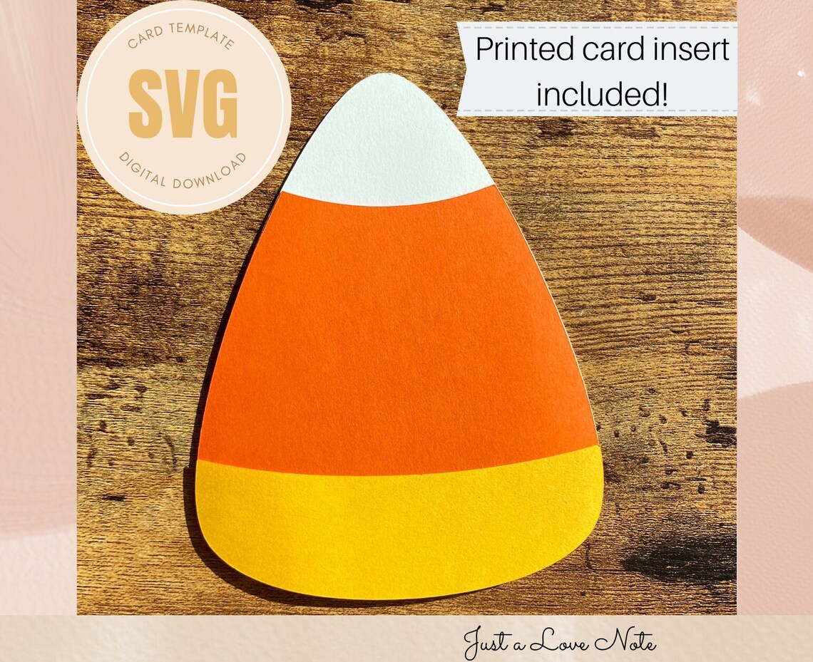 Candy Corn Card SVG for Cricut Halloween Card SVG File DIY - Etsy