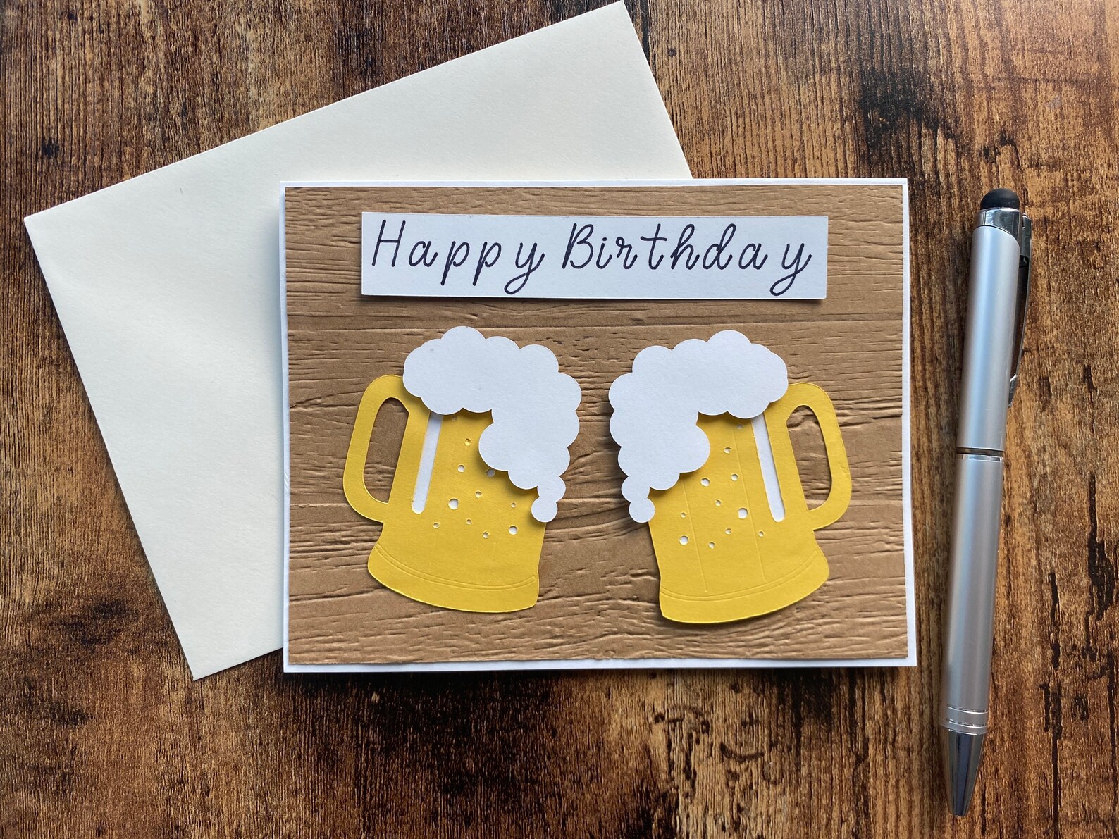 Cheers Beer Mug Card Friends Beer Card Father's Day Beer | Etsy